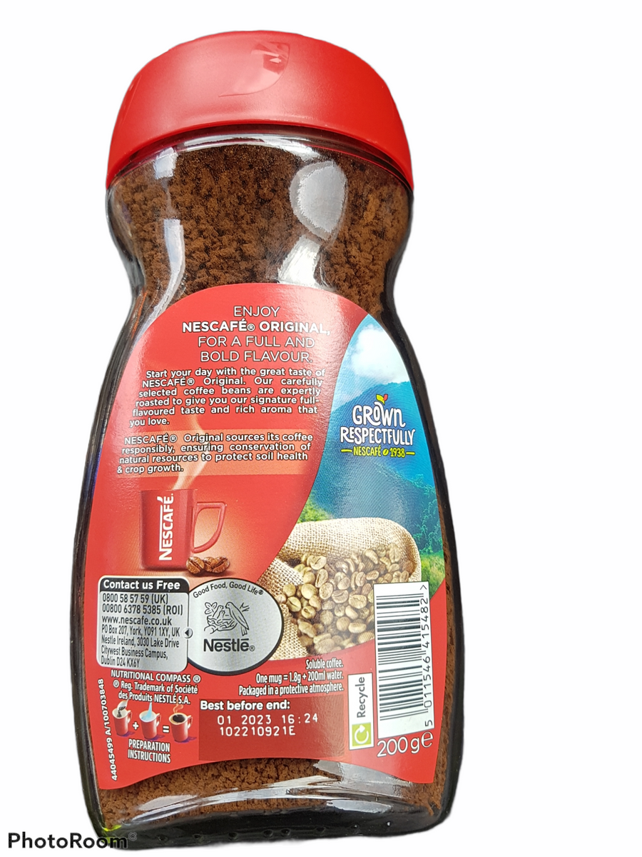 Nescafe Original Full and bold flavour 1x200g – Mel Caribbean Products Ltd